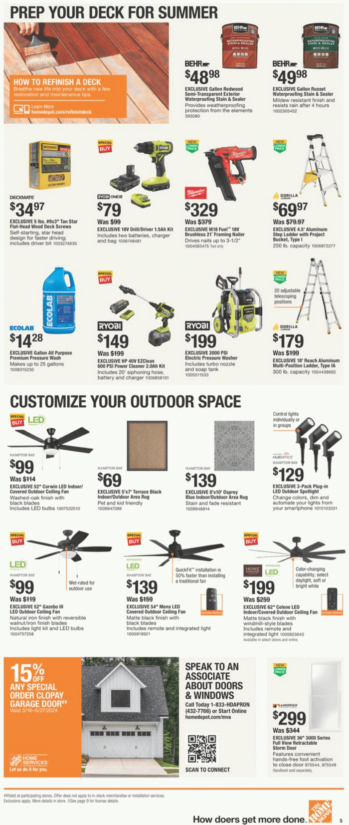 Home Depot Memorial Day Ad May 16 – May 27, 2024