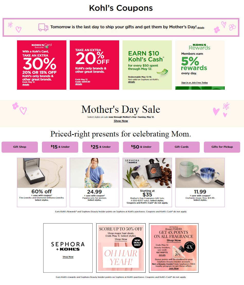 Kohl's Coupn Ad Until May 12, 2024