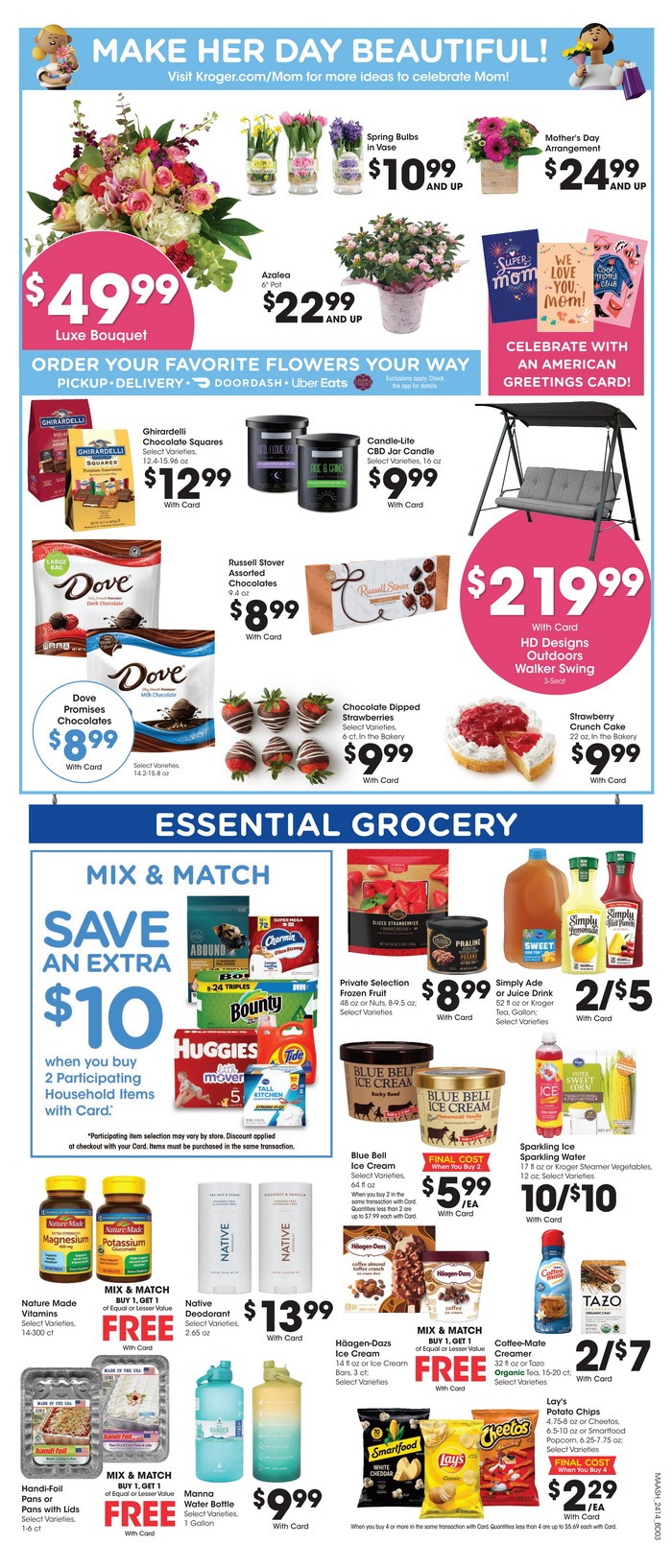 Kroger Weekly Ad May 08 – May 14, 2024 (Mother's Day Promotion Included)