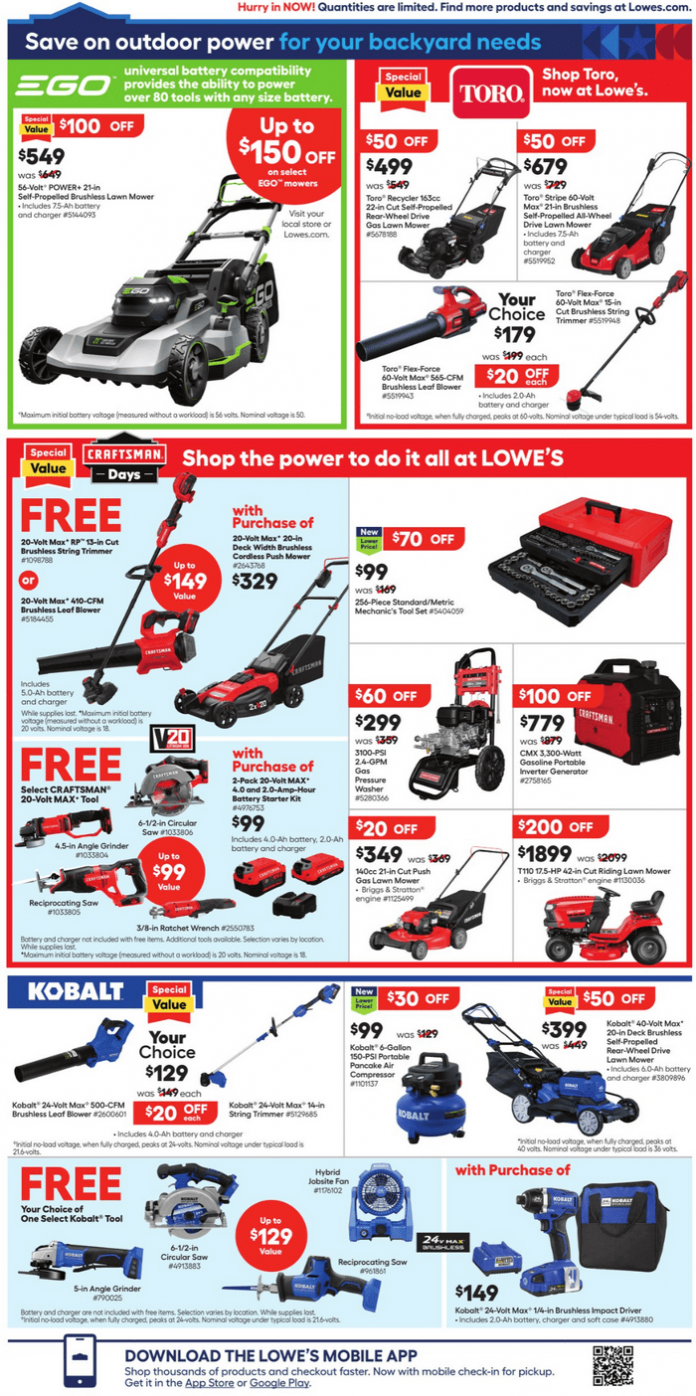 Lowe's Weekly Ad May 16 – May 29, 2024 (Memorial Day Promotion Included)