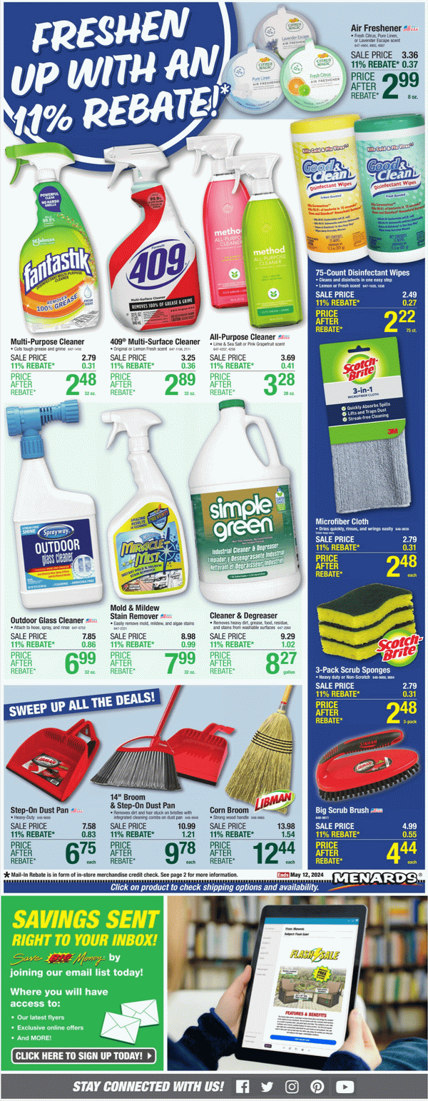 Menards Home Essential Ad May 02 – May 12, 2024