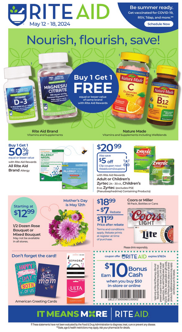 Rite Aid Weekly Ad May 12 – May 18, 2024