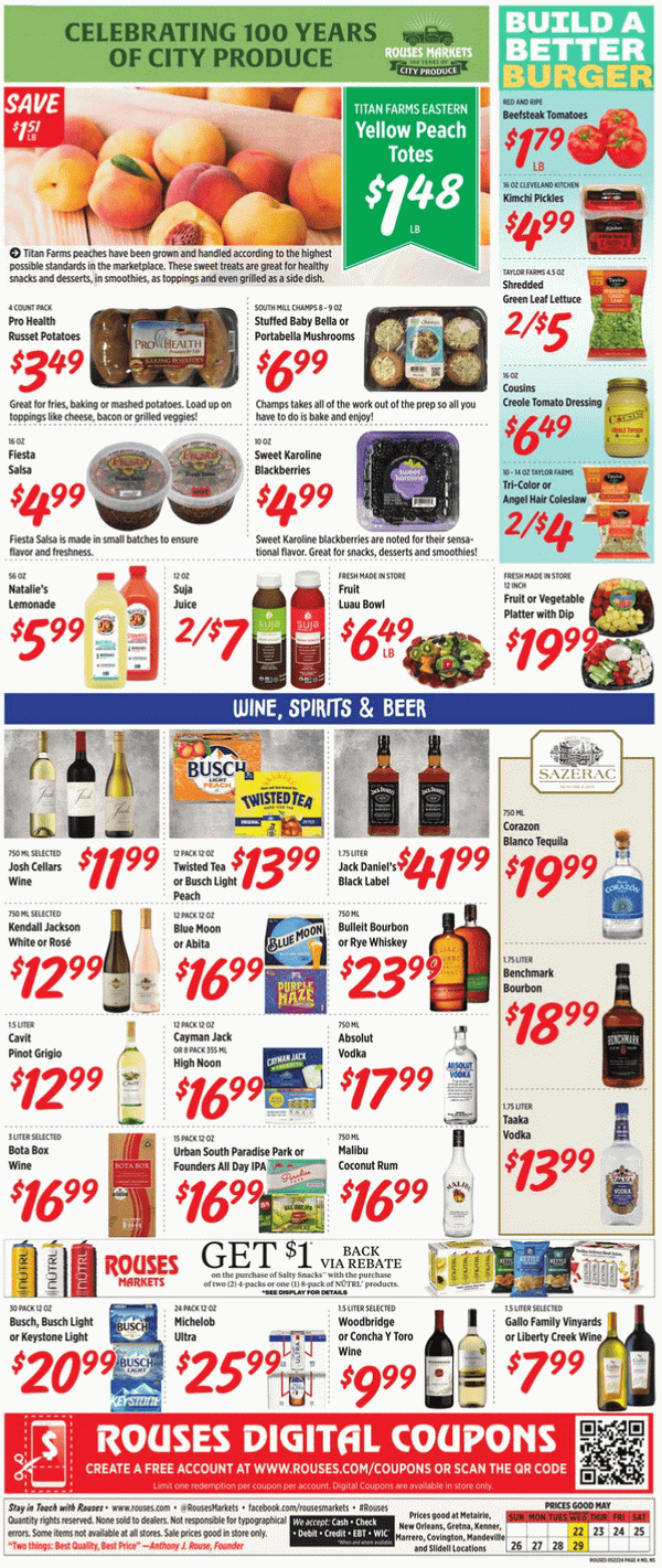 Rouses Weekly Ad May 22 – May 29, 2024 (Memorial Day Promotion Included)