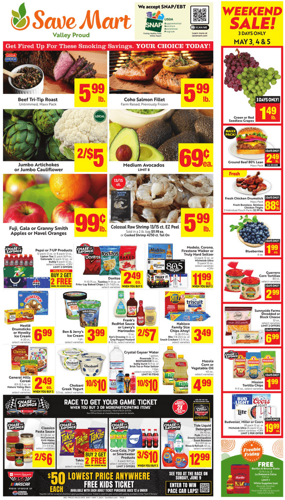 Save Mart Supermarkets Weekly Ad May 01 – May 07, 2024