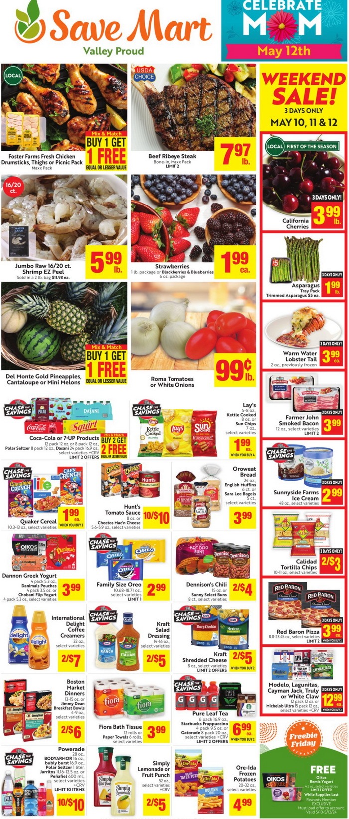 Save Mart Supermarkets Weekly Ad May 08 – May 14, 2024 (Mother's Day Promotion Included)