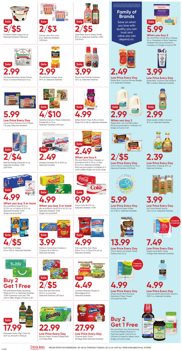 Stater Bros Weekly Ad May 08 – May 14, 2024 (Mother's Day Promotion Included)