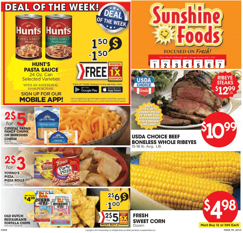 Sunshine Foods Weekly Ad May 01 – May 07, 2024