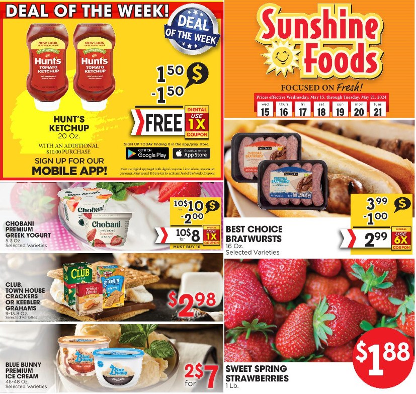 Sunshine Foods Weekly Ad May 15 – May 21, 2024