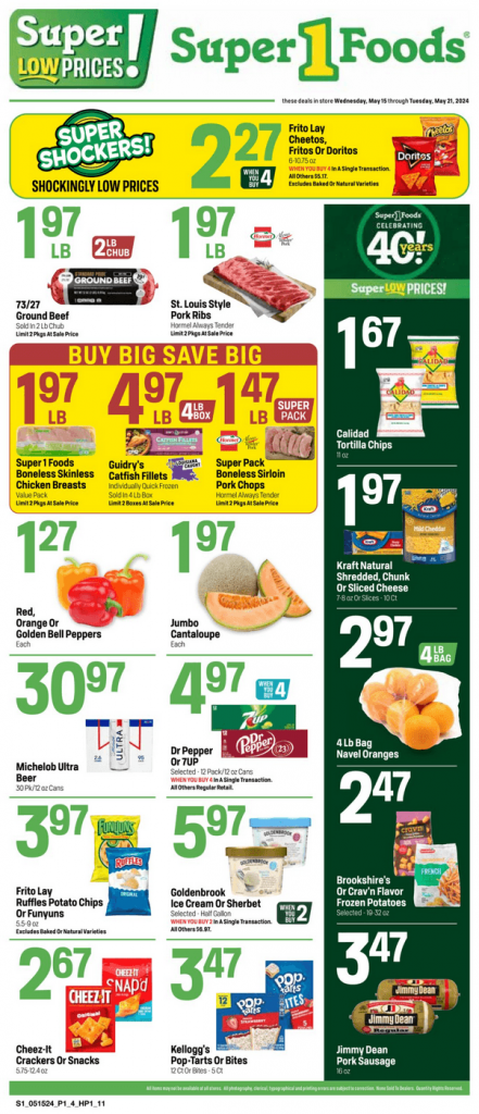 Super 1 Foods Weekly Ad May 15 – May 21, 2024