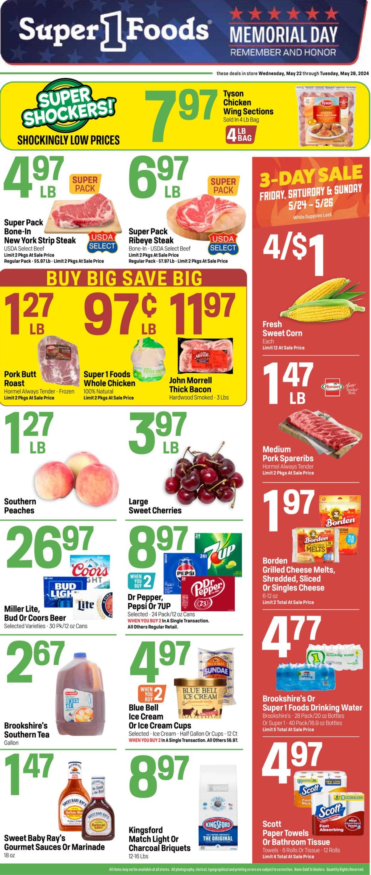 Super 1 Foods Weekly Ad May 22 – May 28, 2024 (Memorial Day Promotion ...