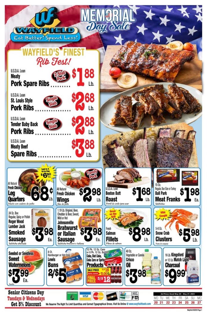 Wayfield Foods Weekly Ad May 20 – May 27, 2024 (Memorial Day Promotion ...