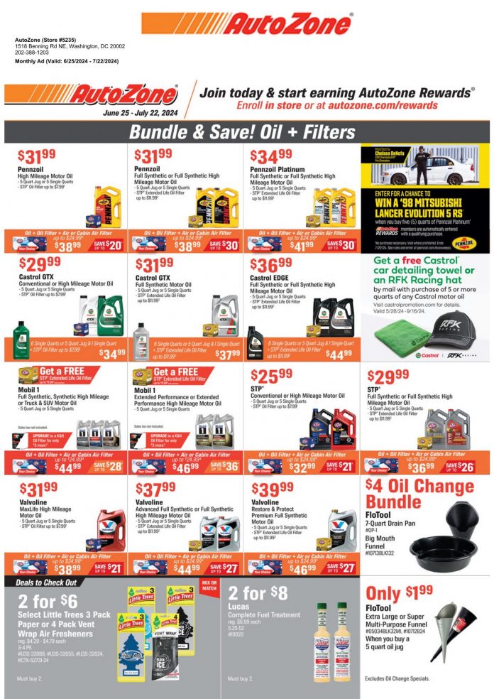 AutoZone Monthly Ad Jun 25 – Jul 4, 2024