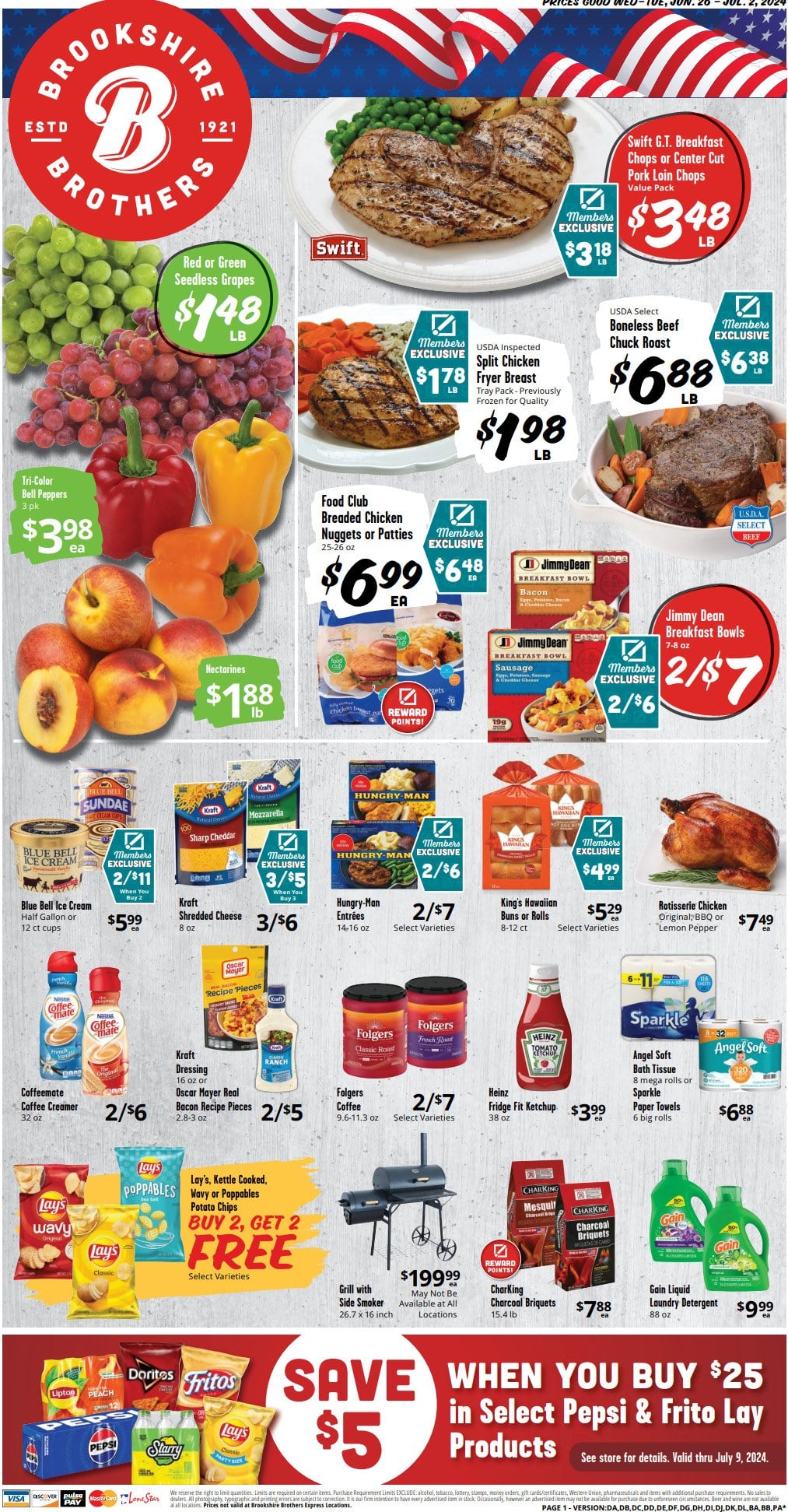 Brookshire Brothers Weekly Ad Jun 26 – Jul 02, 2024 (4th of July Promotion Included)