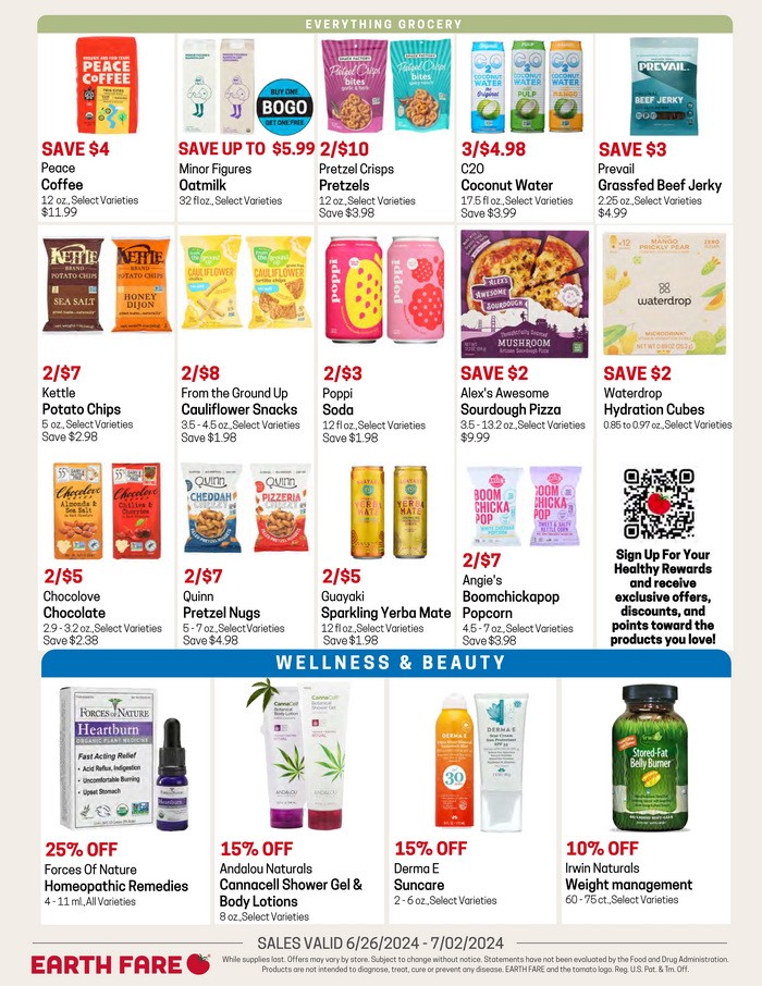 Earth Fare Weekly Ad Jun 26 – Jul 02, 2024