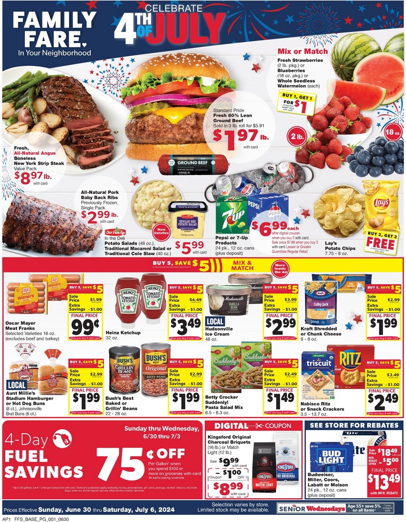 Family Fare Weekly Ad Jun 30 – Jul 06, 2024 (4th of July Promotion Included)