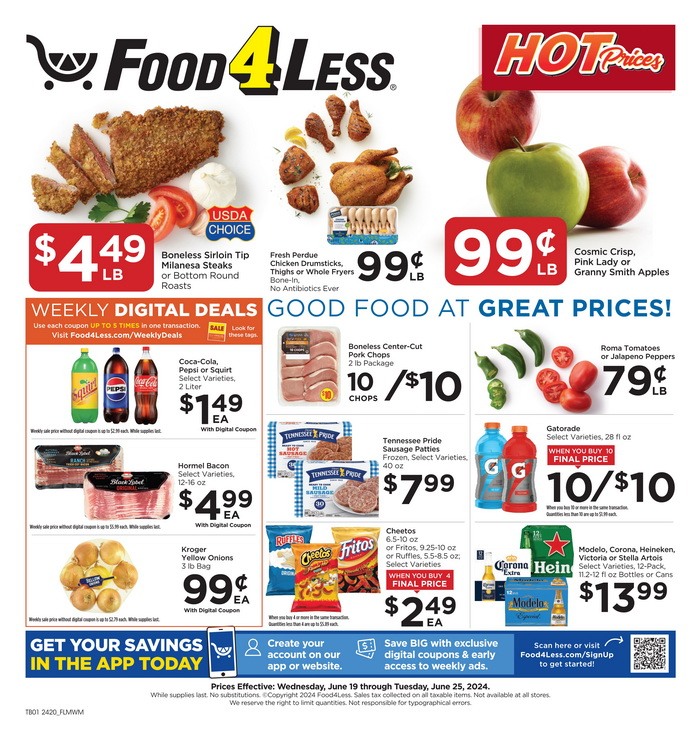 Food 4 Less Weekly Ad Jun 19 – Jun 25, 2024