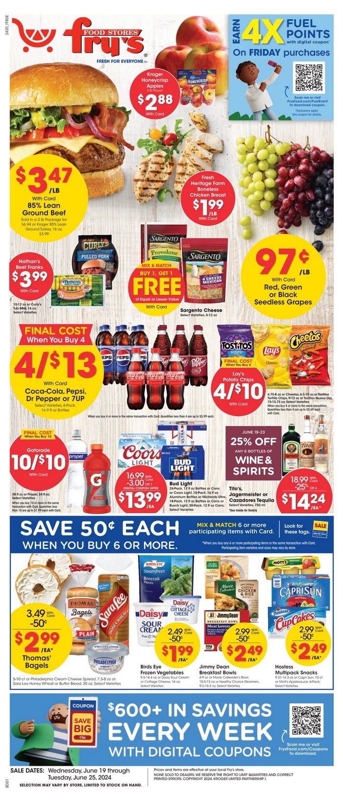Fry's Food Weekly Ad Jun 19 – Jun 25, 2024
