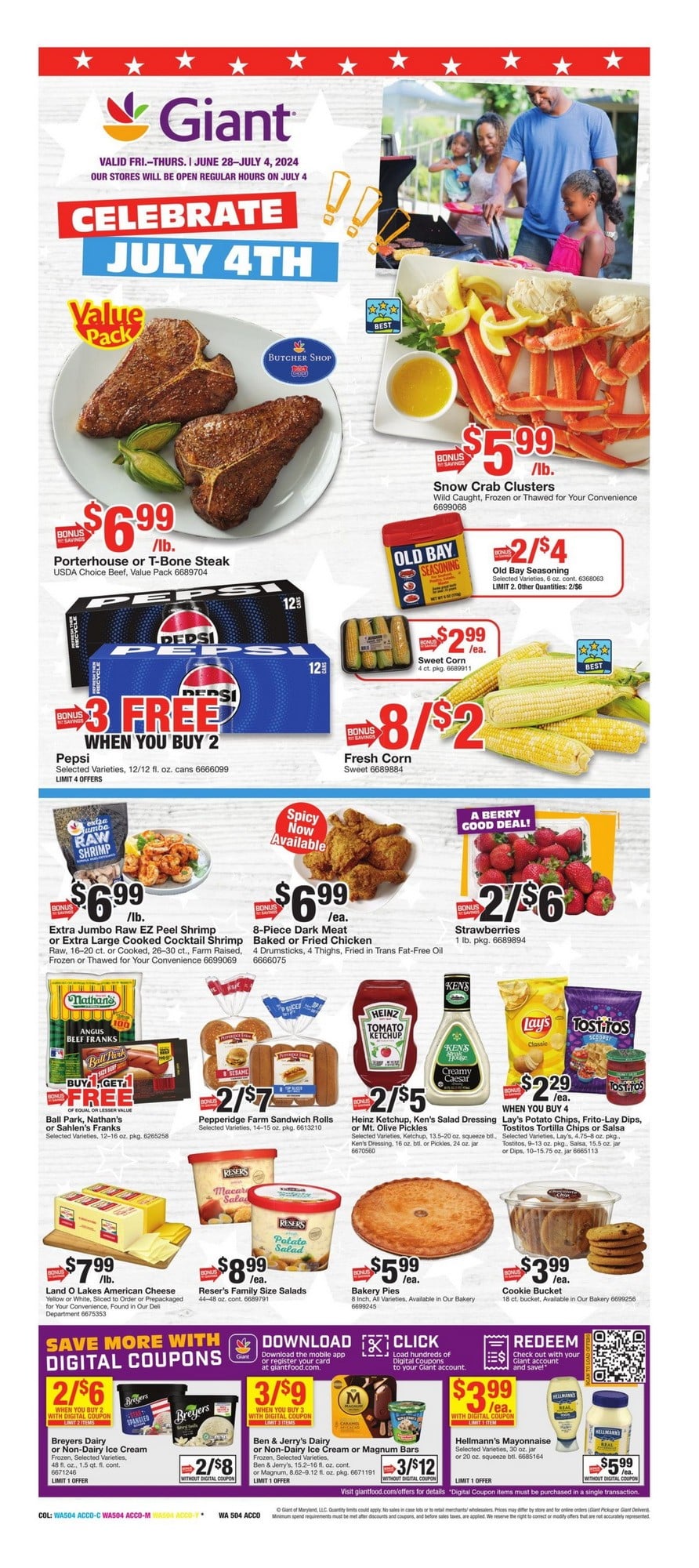 Giant Food Weekly Ad Jun 28 – Jul 04, 2024 (4th of July Promotion Included)