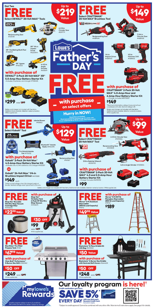 Lowe's Memorial Day Ad Jun 06 – Jun19, 2024 (Father's Day Promotion ...