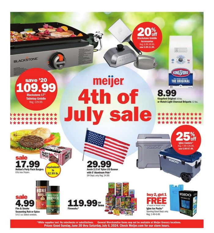 Meijer 4th of July Ad June 30 – July 06, 2024