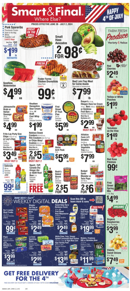 Smart & Final Weekly Ad Jun 26 – Jul 02, 2024 (4th Of July Promotion ...