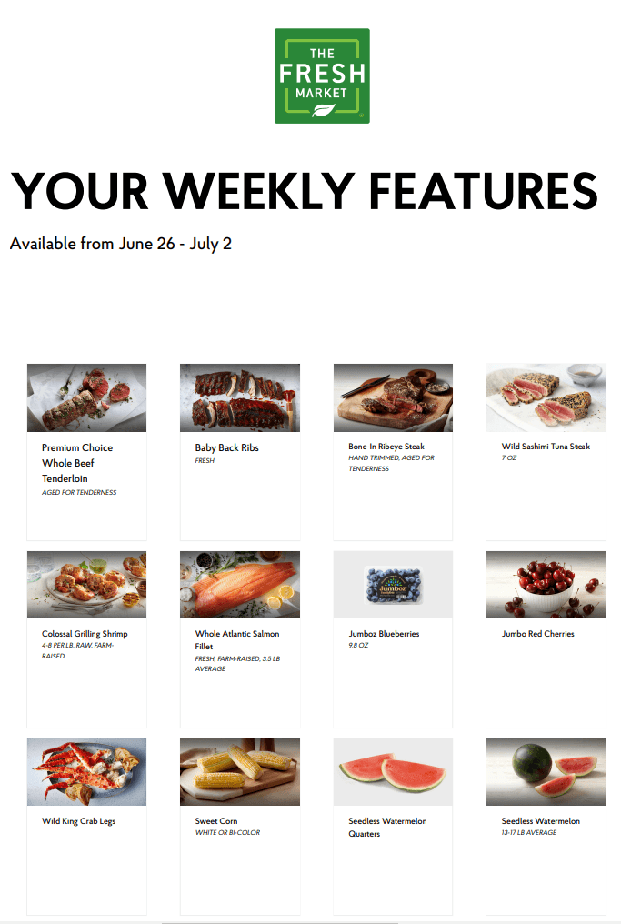 The Fresh Market Weekly Ad Jun 26 – Jul 02, 2024