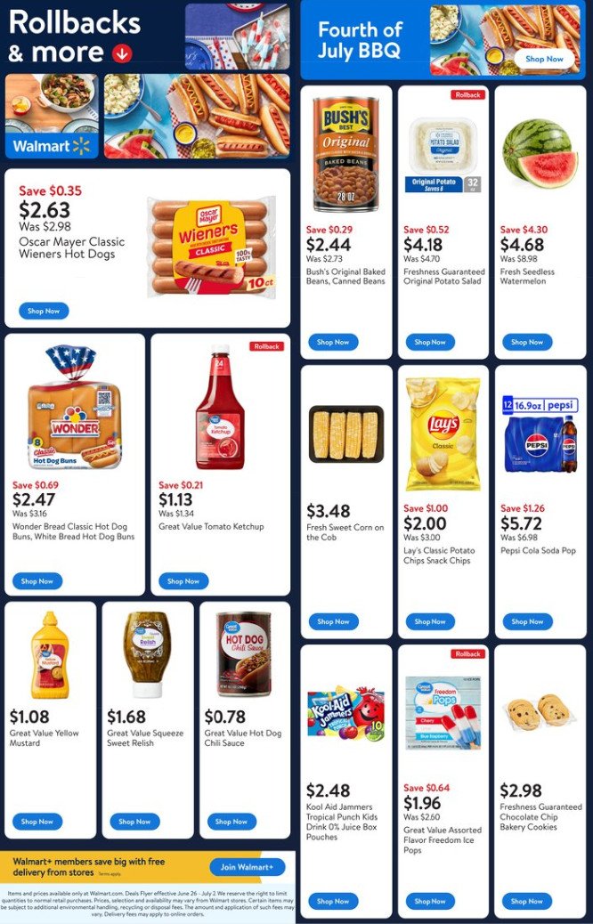 Walmart Weekly Ad June 26 – July 02, 2024 (4th of July Promotion Included)