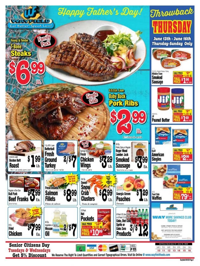 Wayfield Foods Weekly Ad Jun 10 – Jun 16, 2024 (Father's Day Promotion ...
