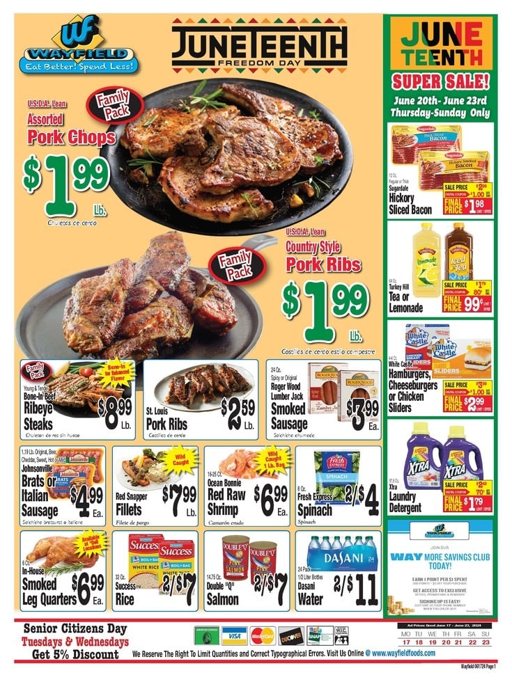 Wayfield Foods Weekly Ad Jun 17 – Jun 23, 2024