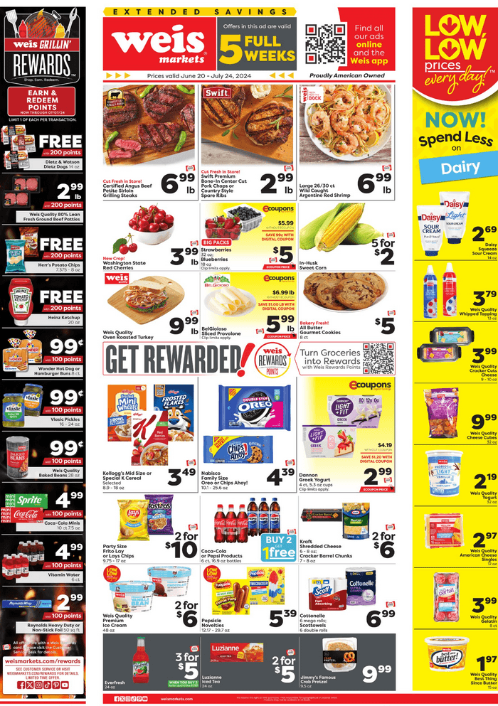 Weis Markets Monthly Extended Ad Jun 20 – July 24, 2024 (4th of July ...