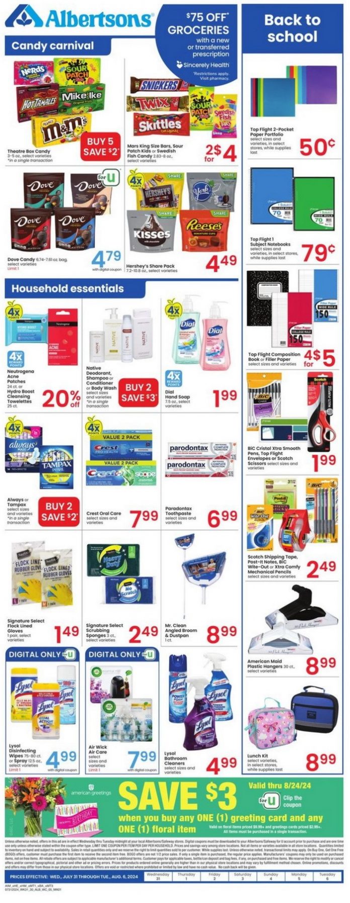 Albertsons Weekly Ad Jul 31 – Aug 06, 2024 (Back to School Promotion ...
