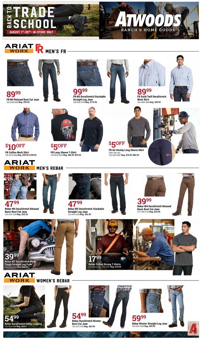 Atwoods Back to Trade School Sale Aug 01 – Aug 25, 2024