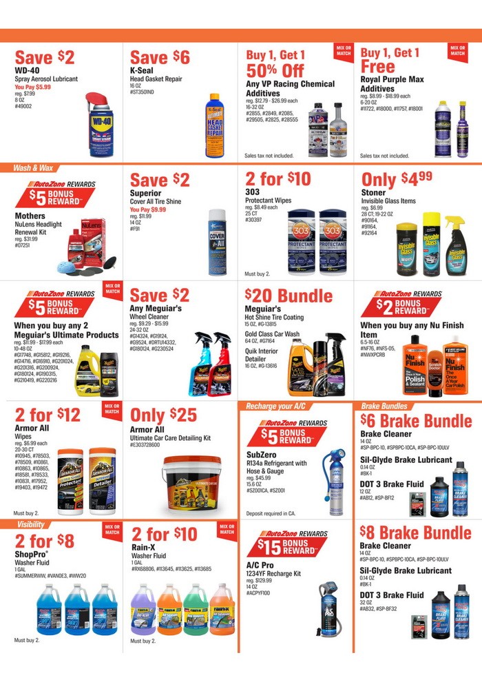 AutoZone Monthly Ad Jul 23 – Aug 26, 2024