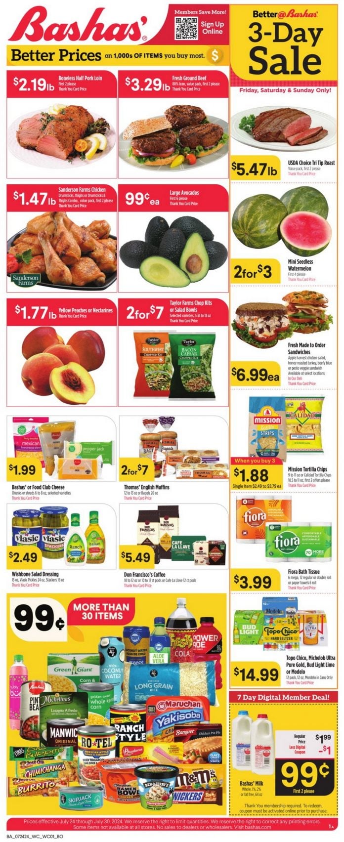 Bashas Weekly Ad July 24 – July 30, 2024