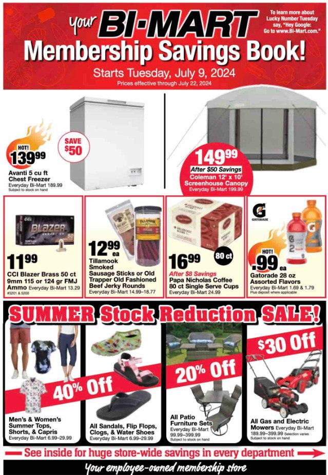Bi-Mart Weekly Ad July 09 – July 22, 2024