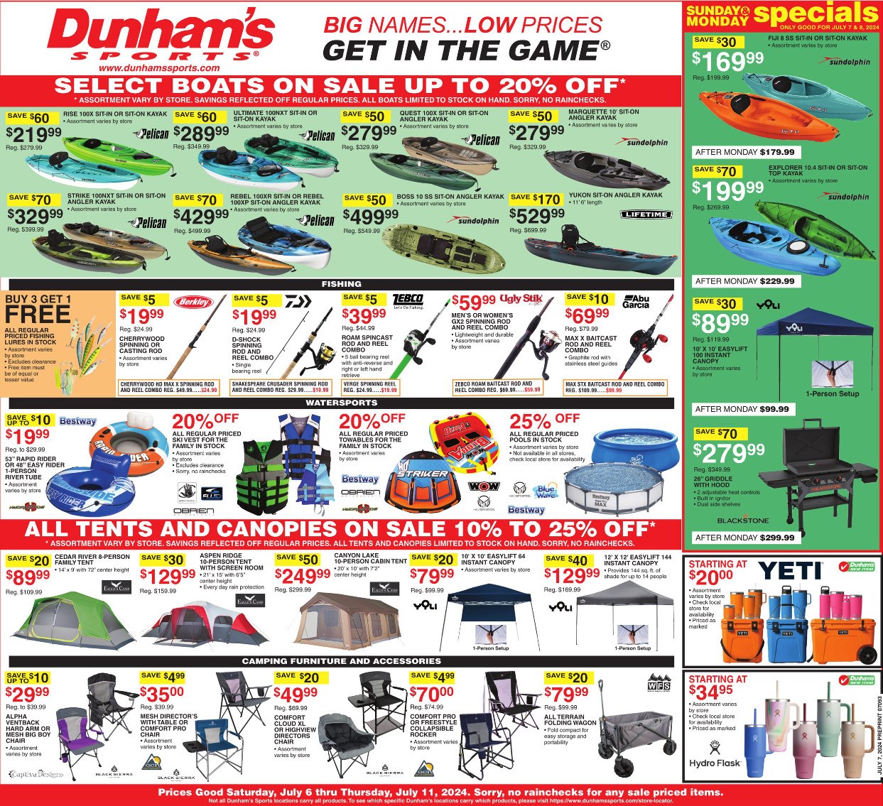 Dunham's Sports Weekly Ad Jul 06 – Jul 11, 2024