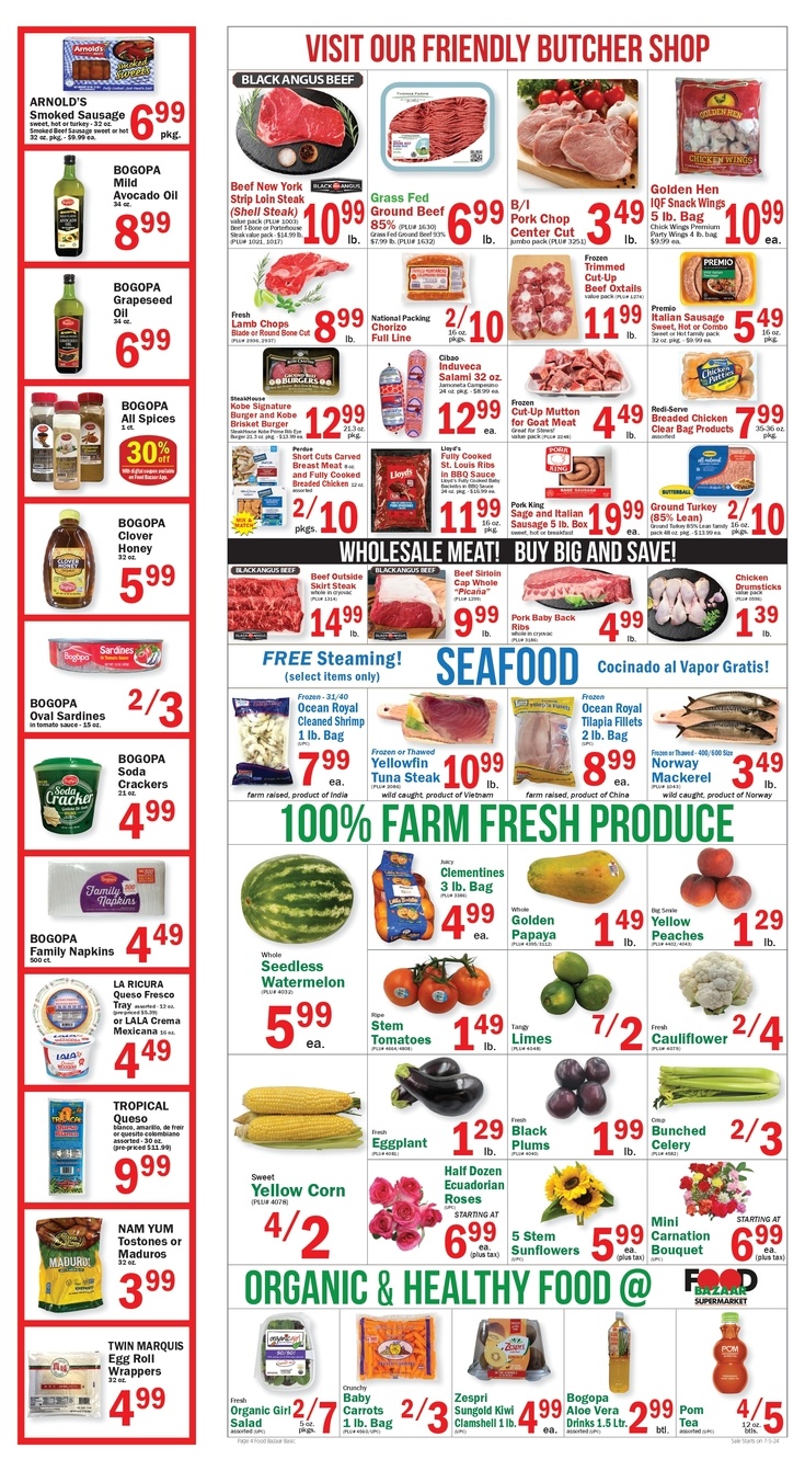 Food Bazaar Weekly Ad Jul 05 – Jul 10, 2024