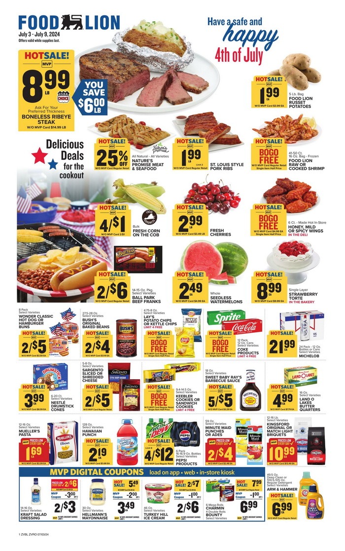 Food Lion Weekly Ad July 03 – July 09, 2024 (4th of July Promotion ...