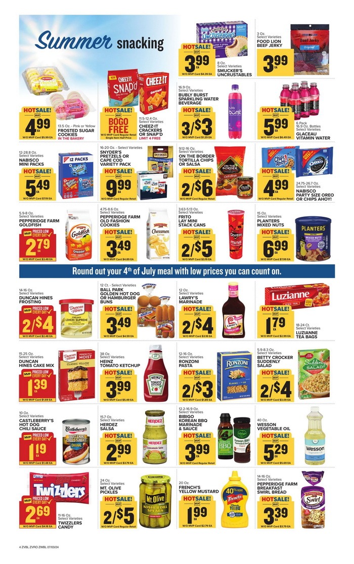 Food Lion Weekly Ad July 03 – July 09, 2024 (4th of July Promotion Included)