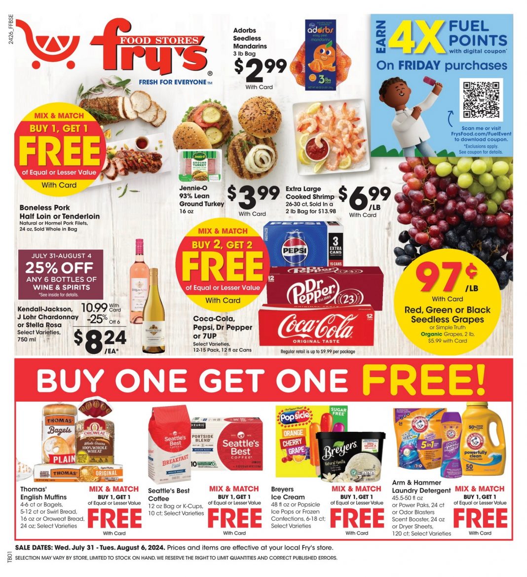 Fry's Food Weekly Ad Jul 31 – Aug 06, 2024