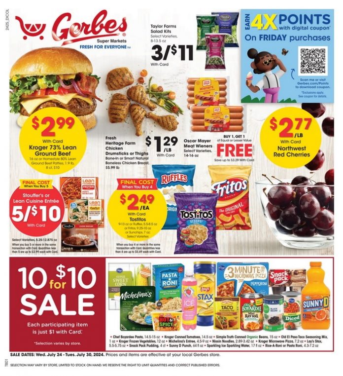 Gerbes Weekly Ad Jul 24 – Jul 30, 2024 (Back to School Promotion Included)