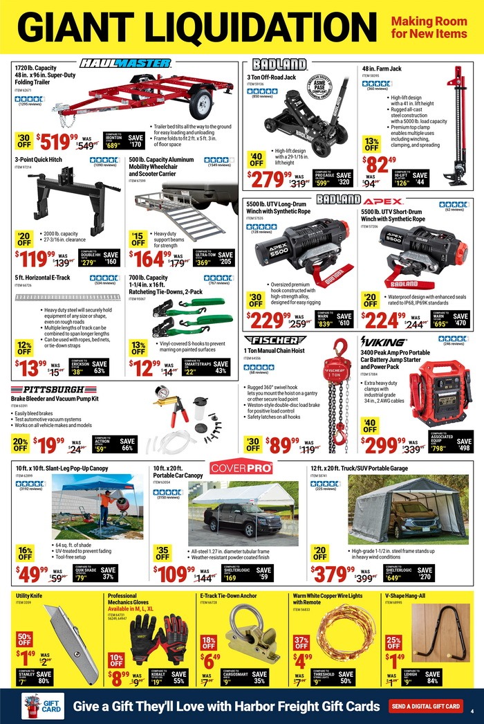 Harbor Freight Giant Liquidation Sale July 22 – July 28, 2024