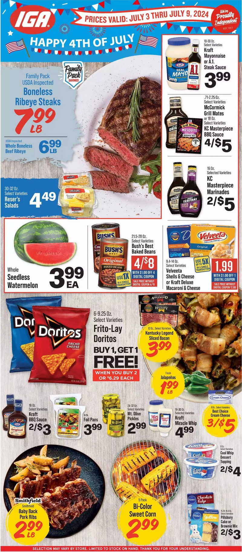 IGA Weekly Ad Jul 03 – Jul 09, 2024 (4th of July Promotion Included)