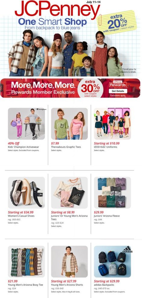 JCPenney Three-Day Sale July 11 – July 14, 2024