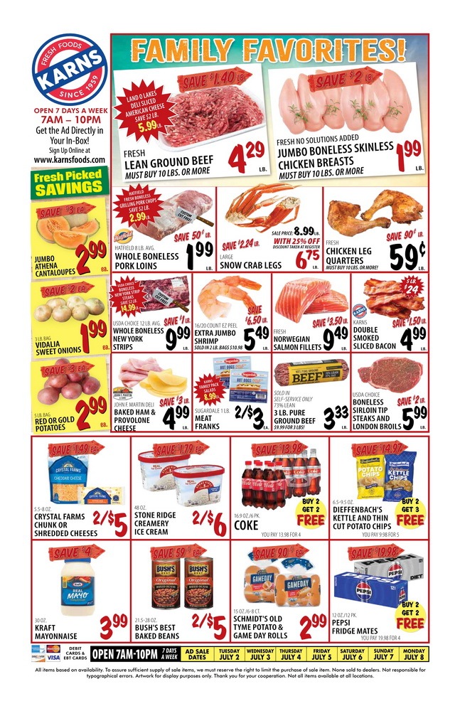 Karns Quality Foods Weekly Ad July 02 – July 08, 2024