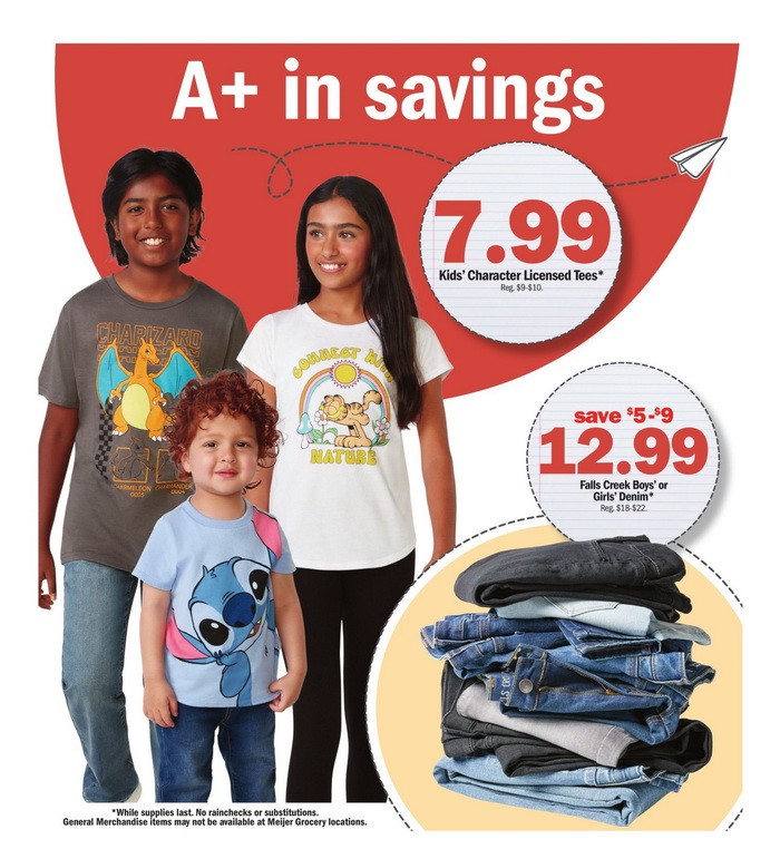 Meijer Back to School Ad July 14 – July 20, 2024