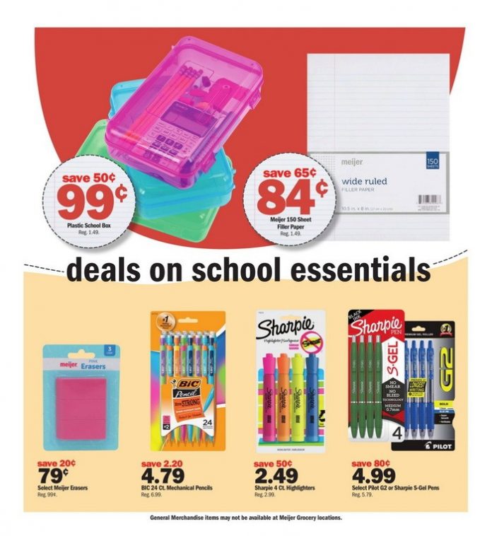 Meijer Back to School Ad July 14 – July 20, 2024