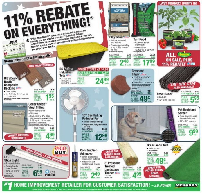 Menards Weekly Ad July 04 – July 14, 2024