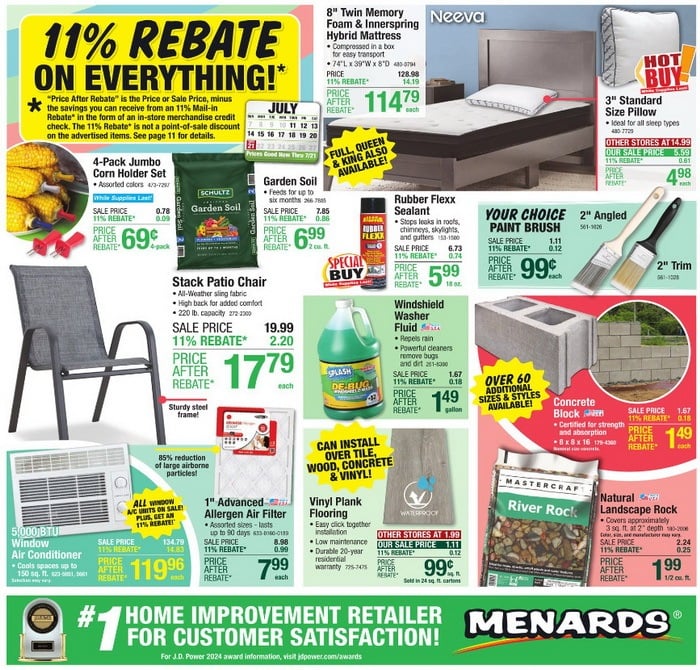 Menards Weekly Ad July 11 – July 21, 2024