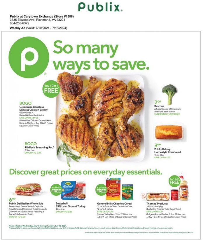 Publix Weekly Ad July 10 – July 16, 2024